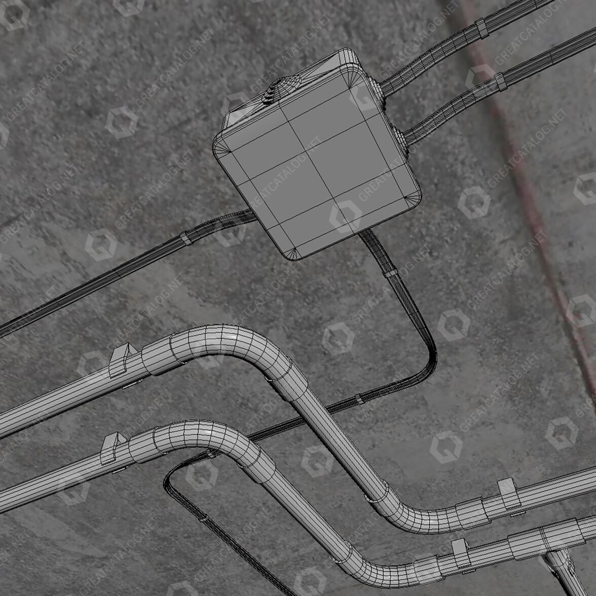 Ventilation System Decorative Ceiling Set 01 3D model - GreatCatalog 42091