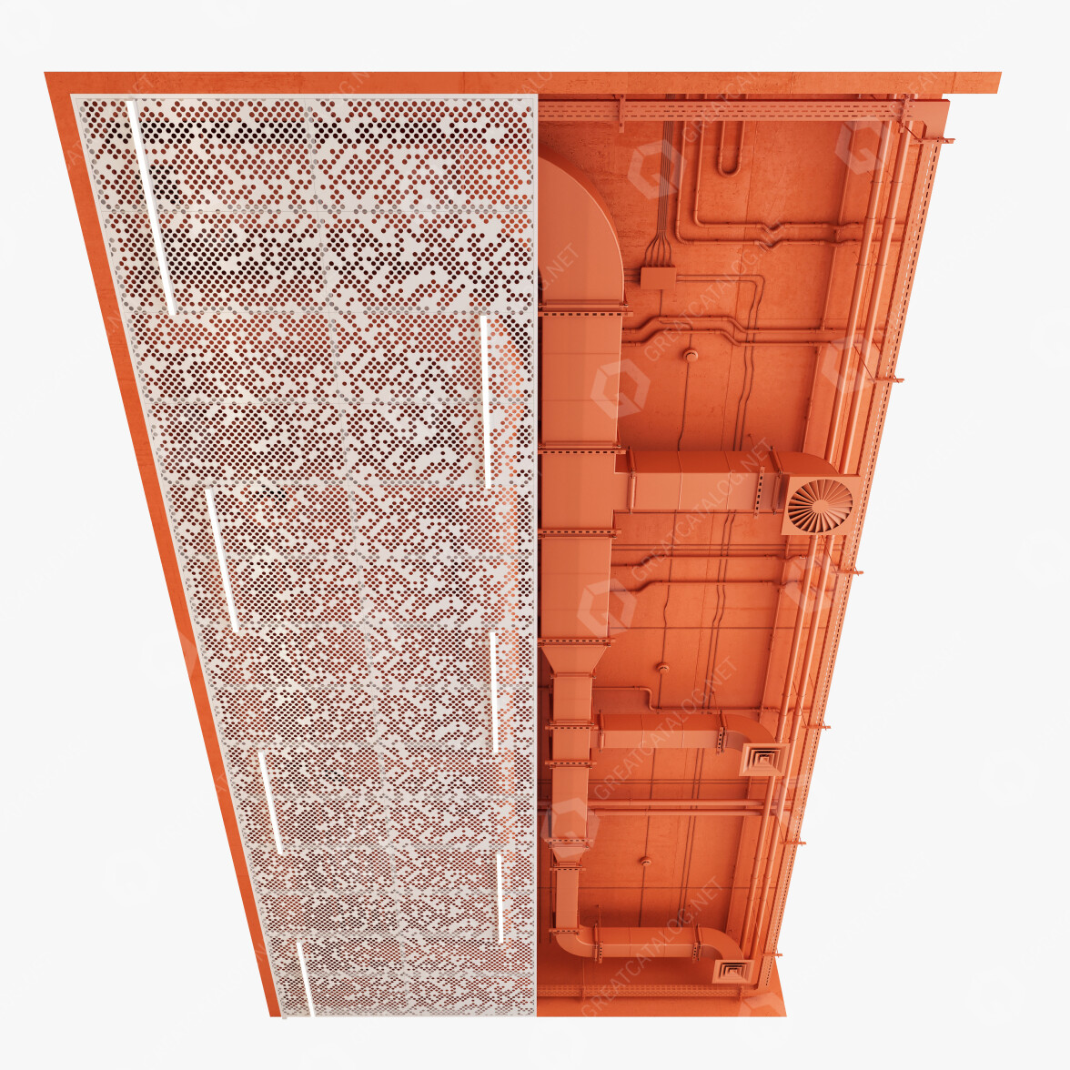 Ventilation System Decorative Ceiling Set 03 3D model - GreatCatalog 42155