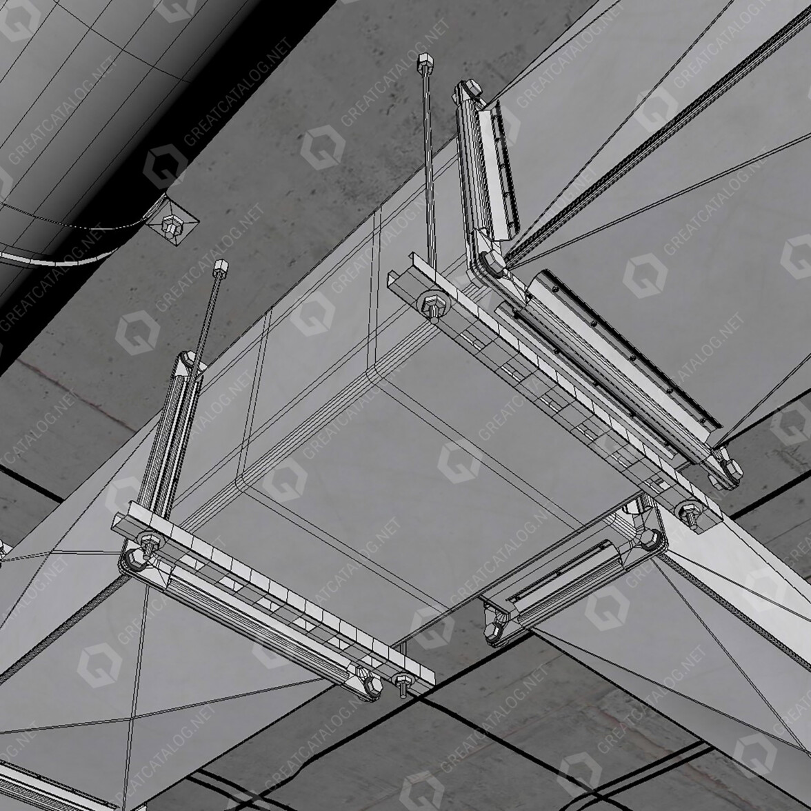 Ventilation System Decorative Ceiling Set 03 3D model - GreatCatalog 42155