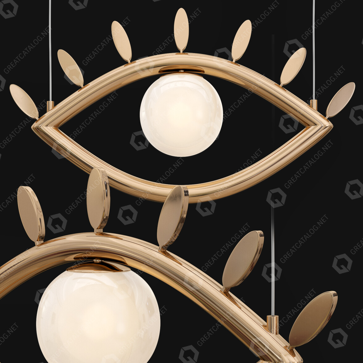 Pendant Lamp Masiero Visio S Full 3D model - GreatCatalog 42192