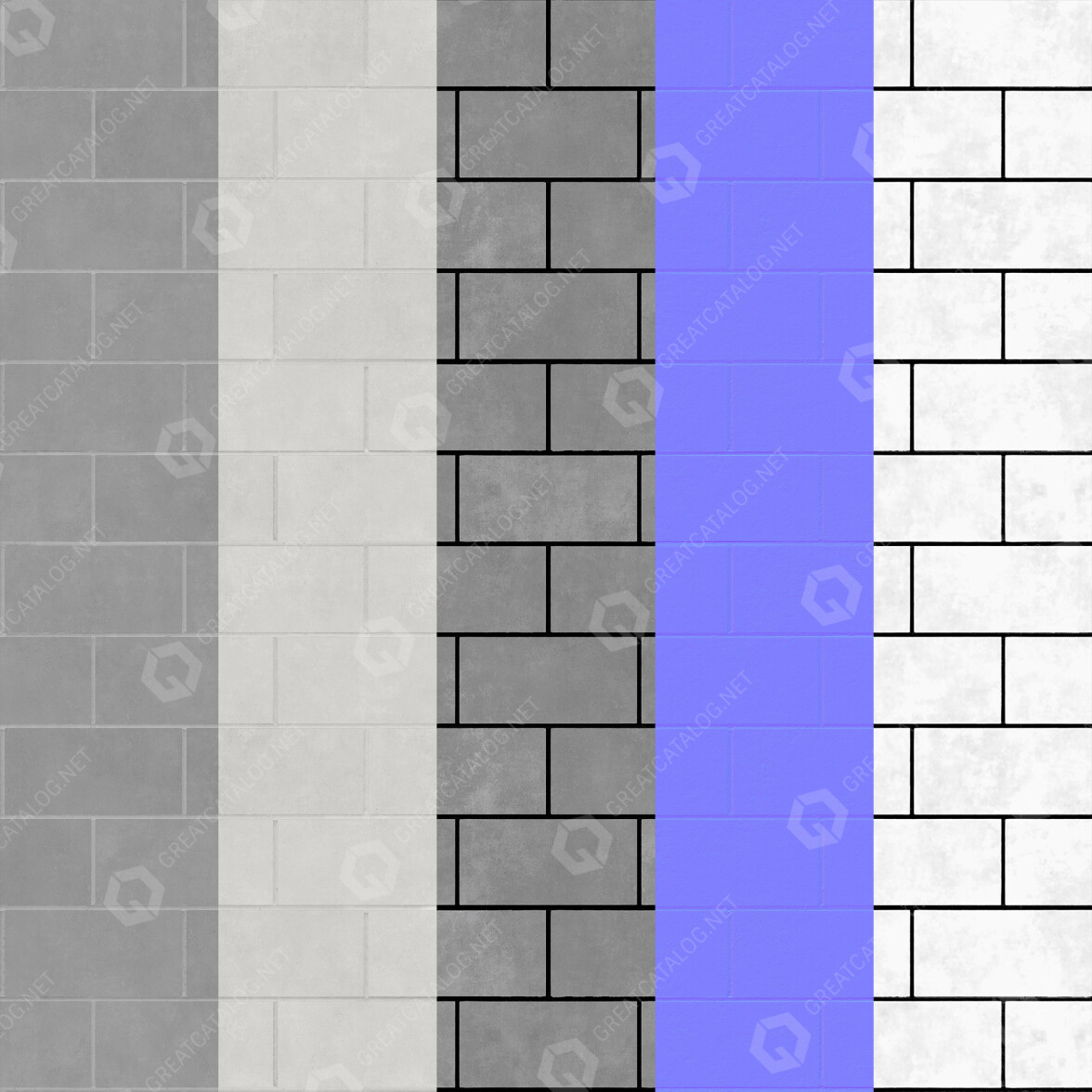 Bricks Block Wall Set 03 3D model - GreatCatalog 42383