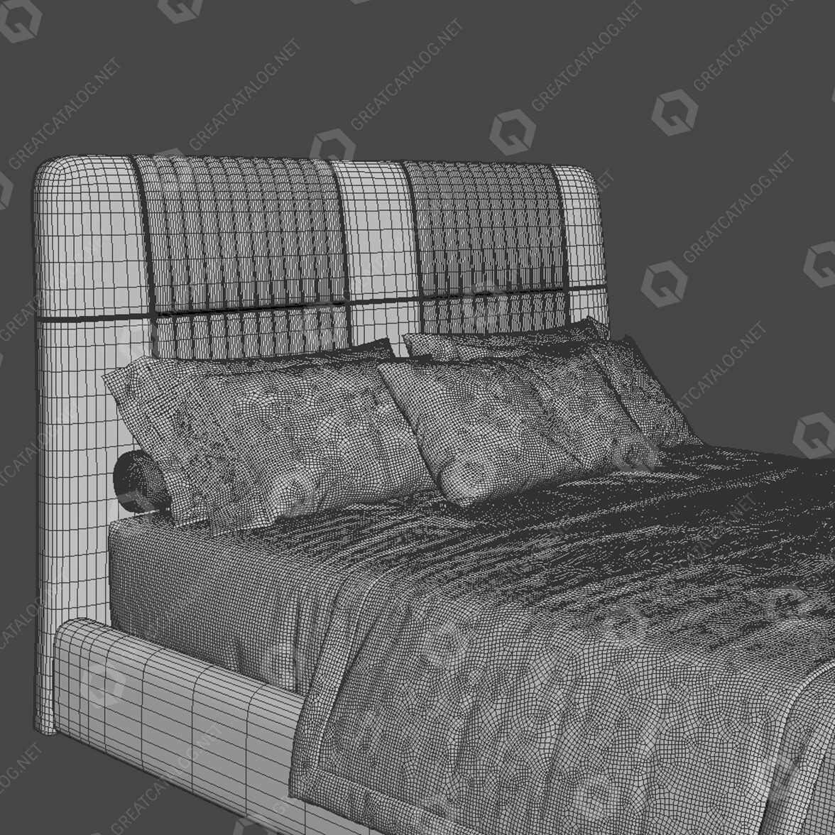 Bed Ulivi Salotti Omer 3D model - GreatCatalog 42489