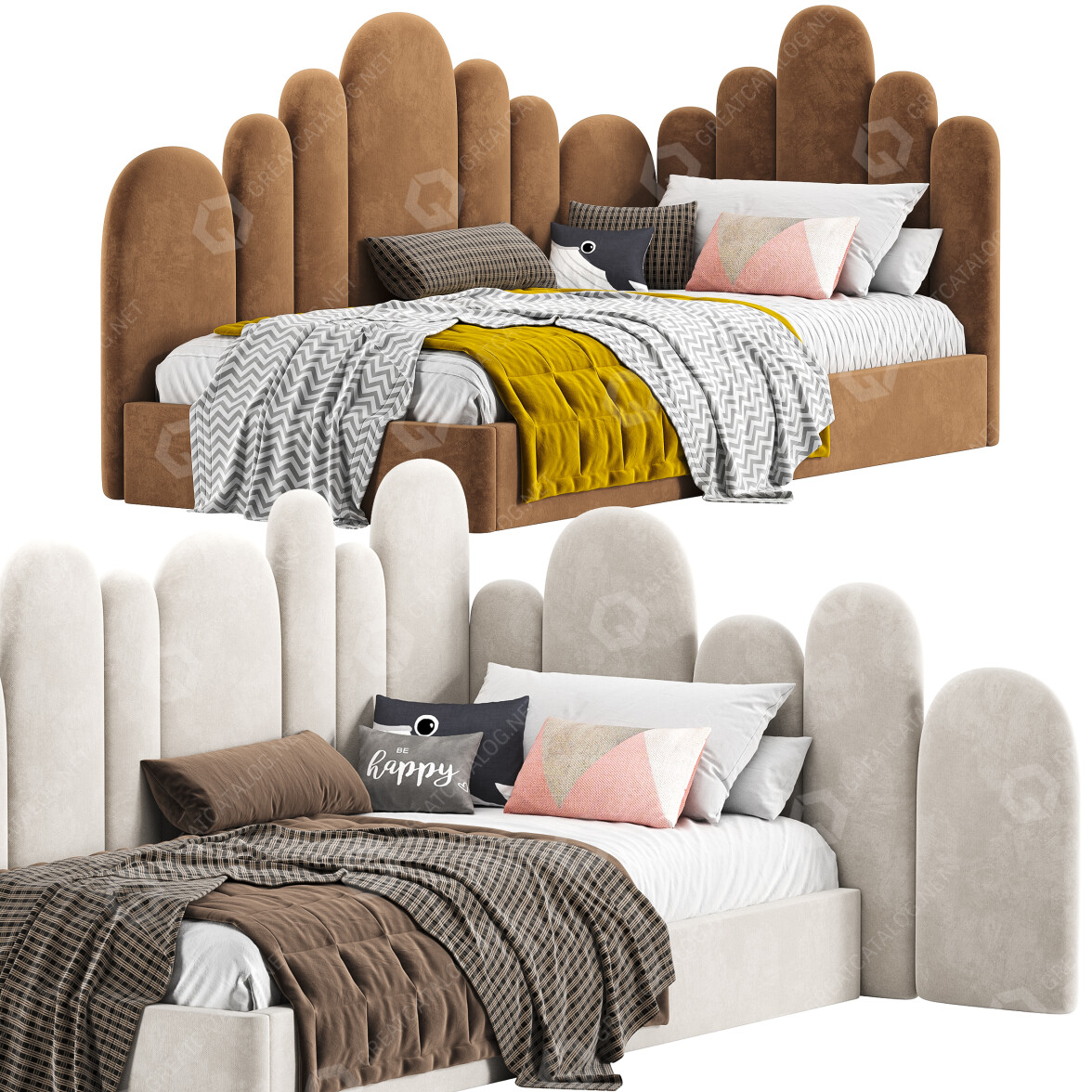 Beds Modern Style 3D model #42602 | GreatCatalog