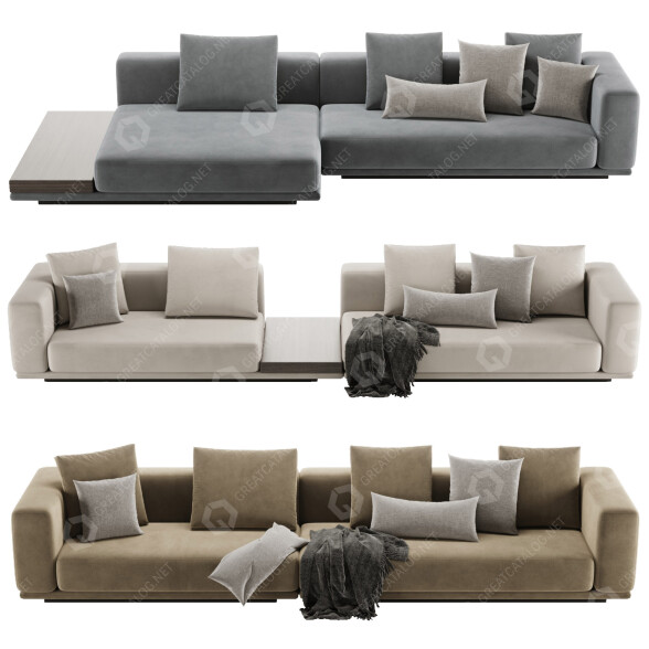Sofas Minotti Horizonte 3D model - GreatCatalog 42807