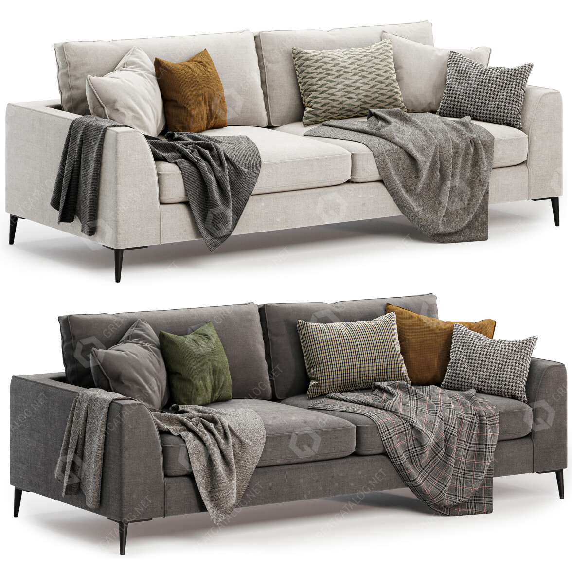 Sofa Meridian 3D model・Download 3D models・Great Catalog - GreatCatalog ...