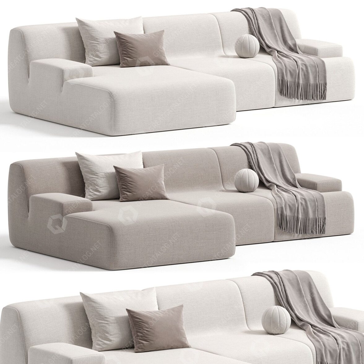 Sofa Meridiani Norton 3D model - GreatCatalog 42999