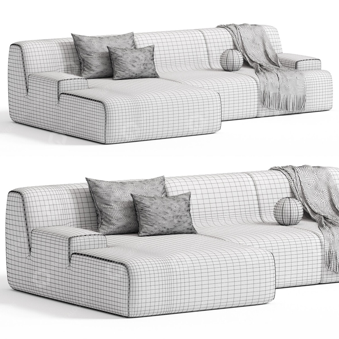 Sofa Meridiani Norton 3D model - GreatCatalog 42999