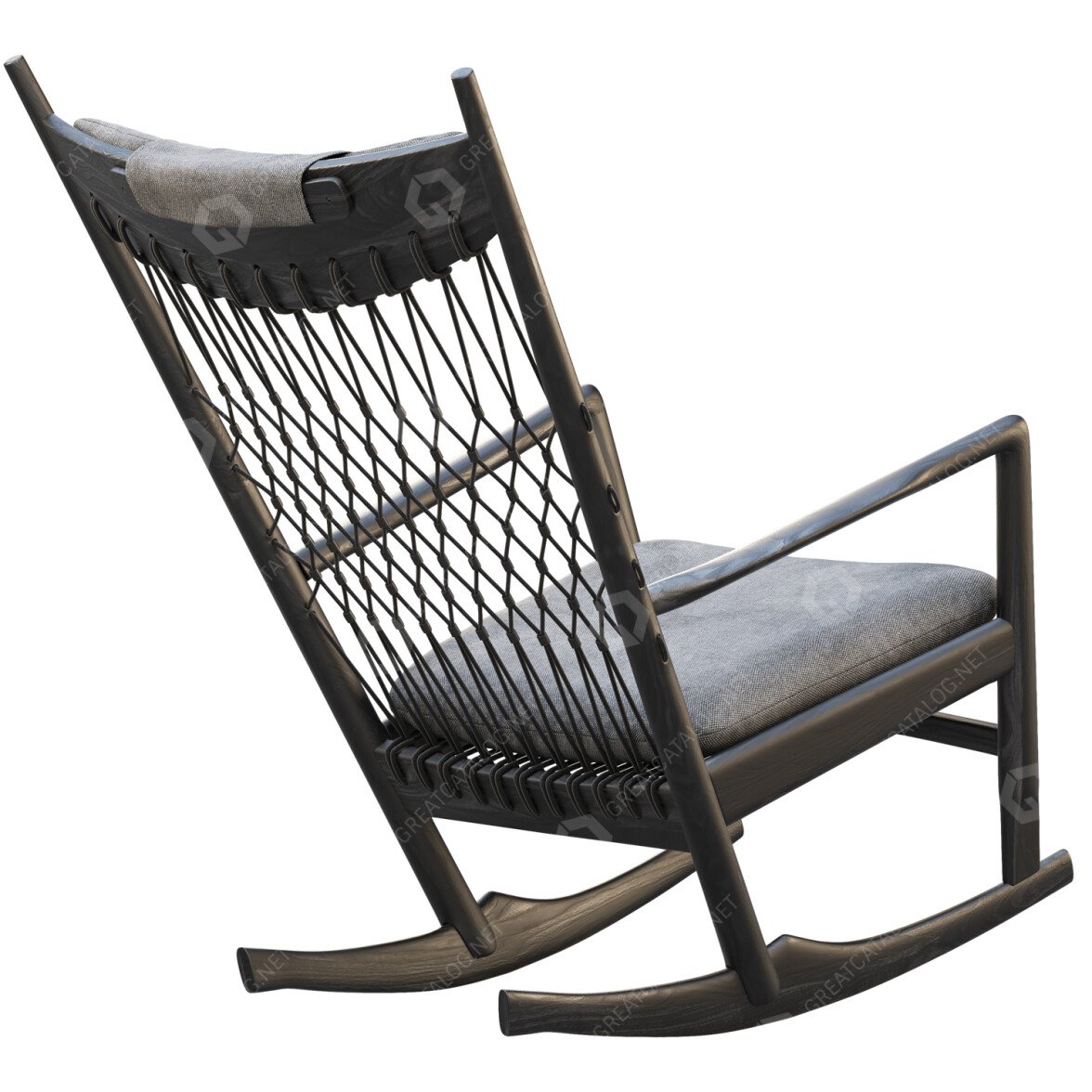 Rocking Chair PP Mobler PP124 by Hans Wegner 3D model - GreatCatalog 43081