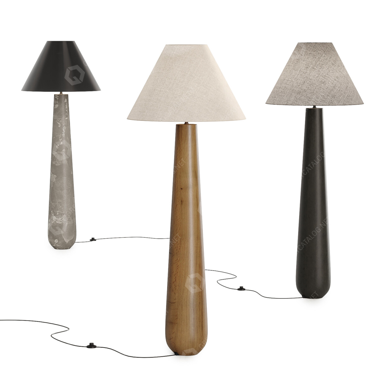 Floor Lamp CB2 Polar 3D model - GreatCatalog 43323