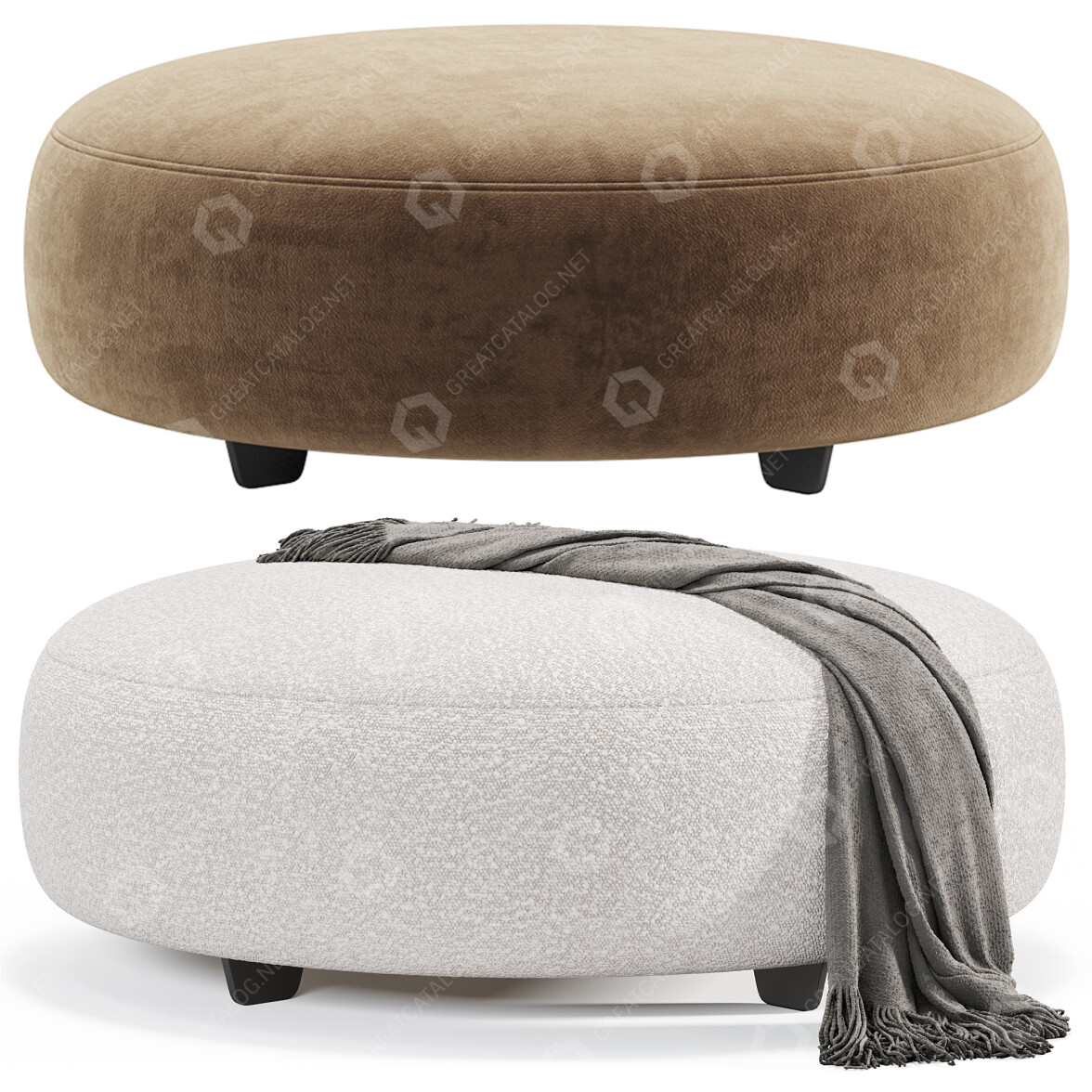 Ottoman Bon Bon 3D model・Download 3D models・Great Catalog ...
