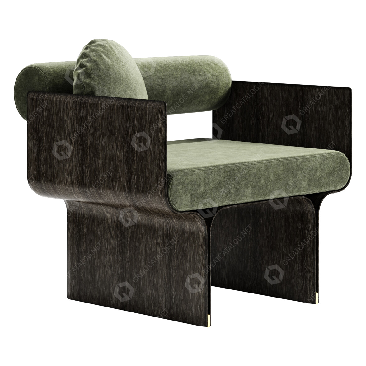 Armchair Gallotti&Radice Stami Lounge 3D model - GreatCatalog 43430
