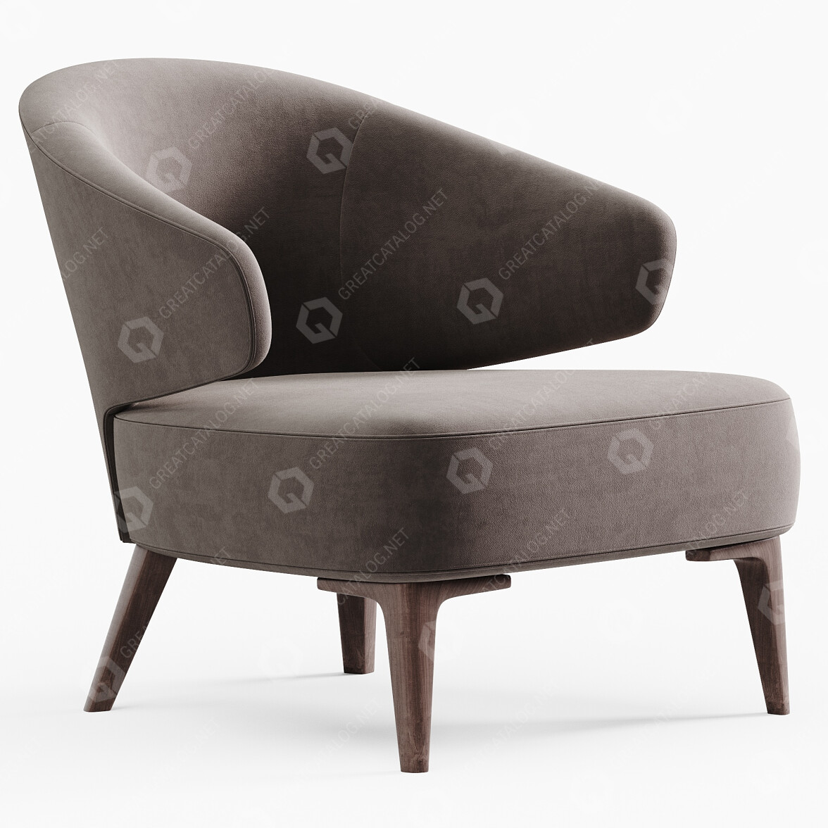 Armchair Minotti Aston 3D model - GreatCatalog 43476