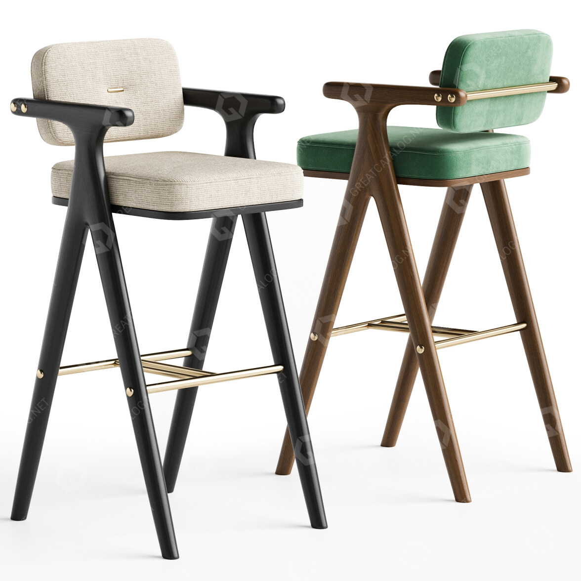 Bar Stool Mezzo Collection Bernard 3D model #43541 | GreatCatalog