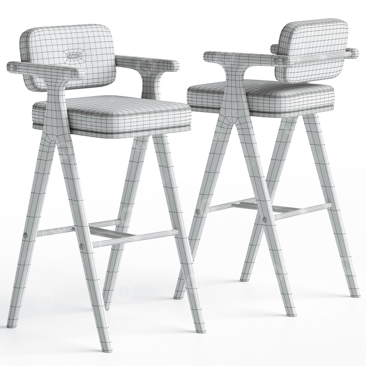 Bar Stool Mezzo Collection Bernard 3D model #43541 | GreatCatalog