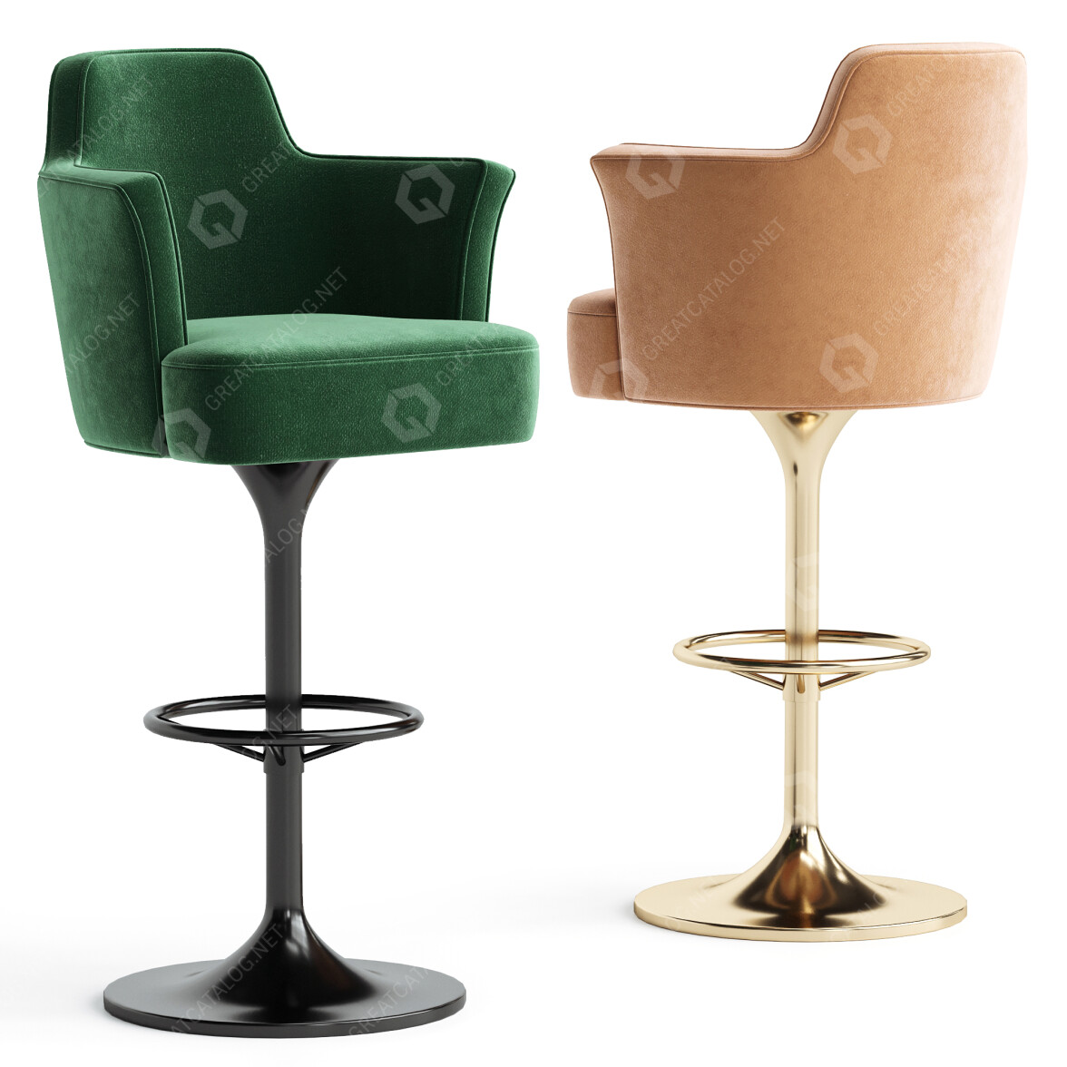 Bar Stool Mezzo Collection Beth 3D model - GreatCatalog 43544