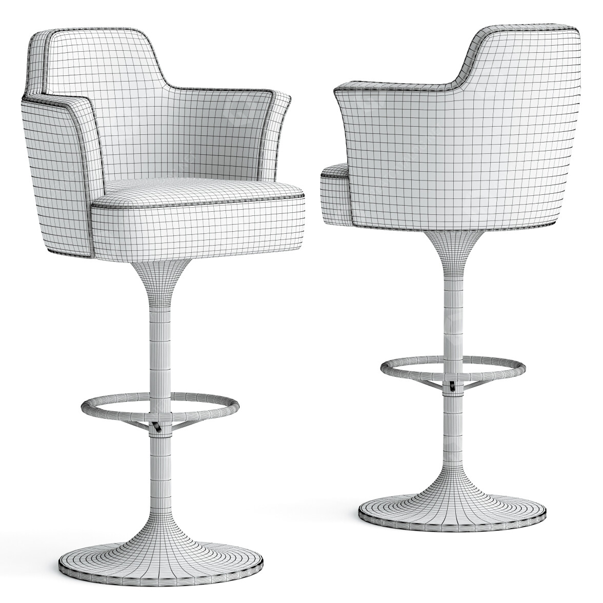 Bar Stool Mezzo Collection Beth 3D model - GreatCatalog 43544
