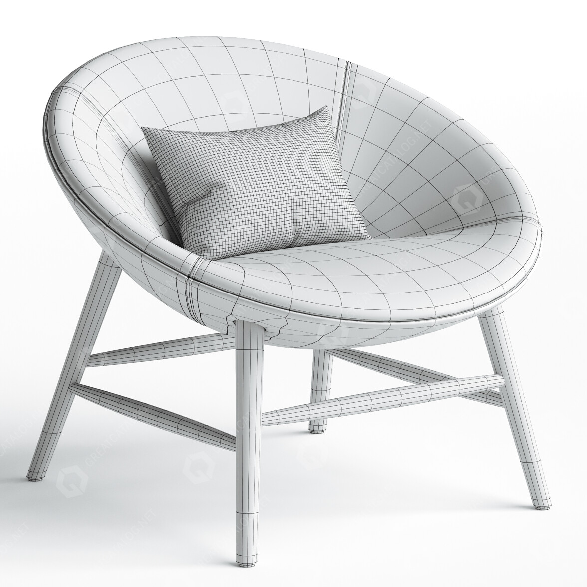 Armchair Davis Furniture Muse 3D model - GreatCatalog 43609