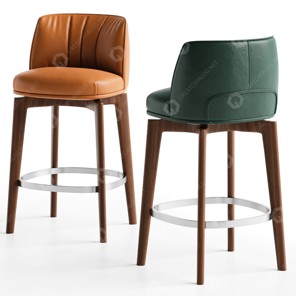 Bar Stool Poltrona Frau Archibald 3D model #43628 | GreatCatalog