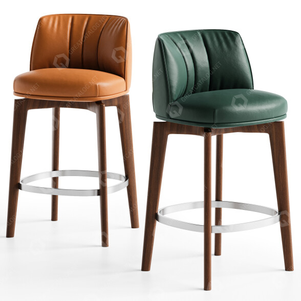 Bar Stool Poltrona Frau Archibald 3D model #43628 | GreatCatalog