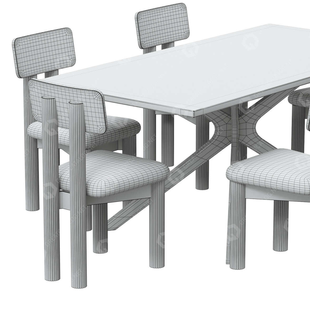 Table and Chairs Kave Home Armande and Desna 3D model - GreatCatalog 43681