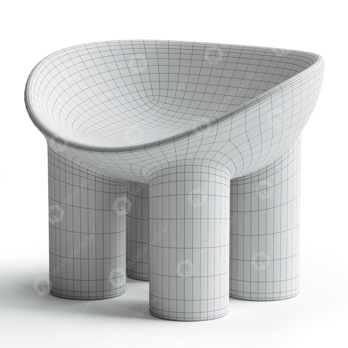 Chair Toogood Roly Poly Fiberglass 3D model - GreatCatalog 43707