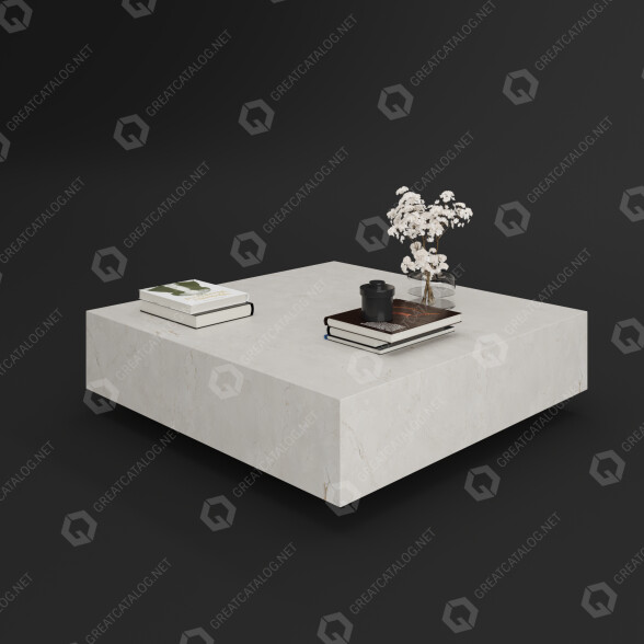 Coffee Table and Decor Set l001 3D model - GreatCatalog 43800