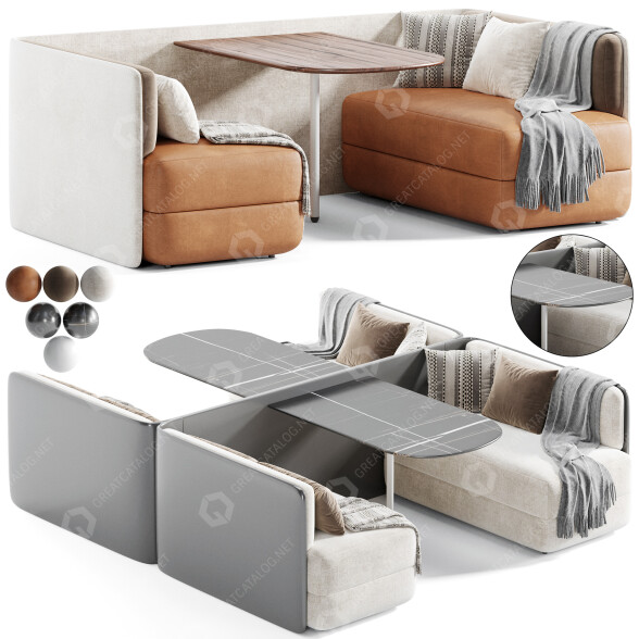 Sofas and Table Zenith Interiors Precinct Meet Booth 3D model - GreatCatalog 43840