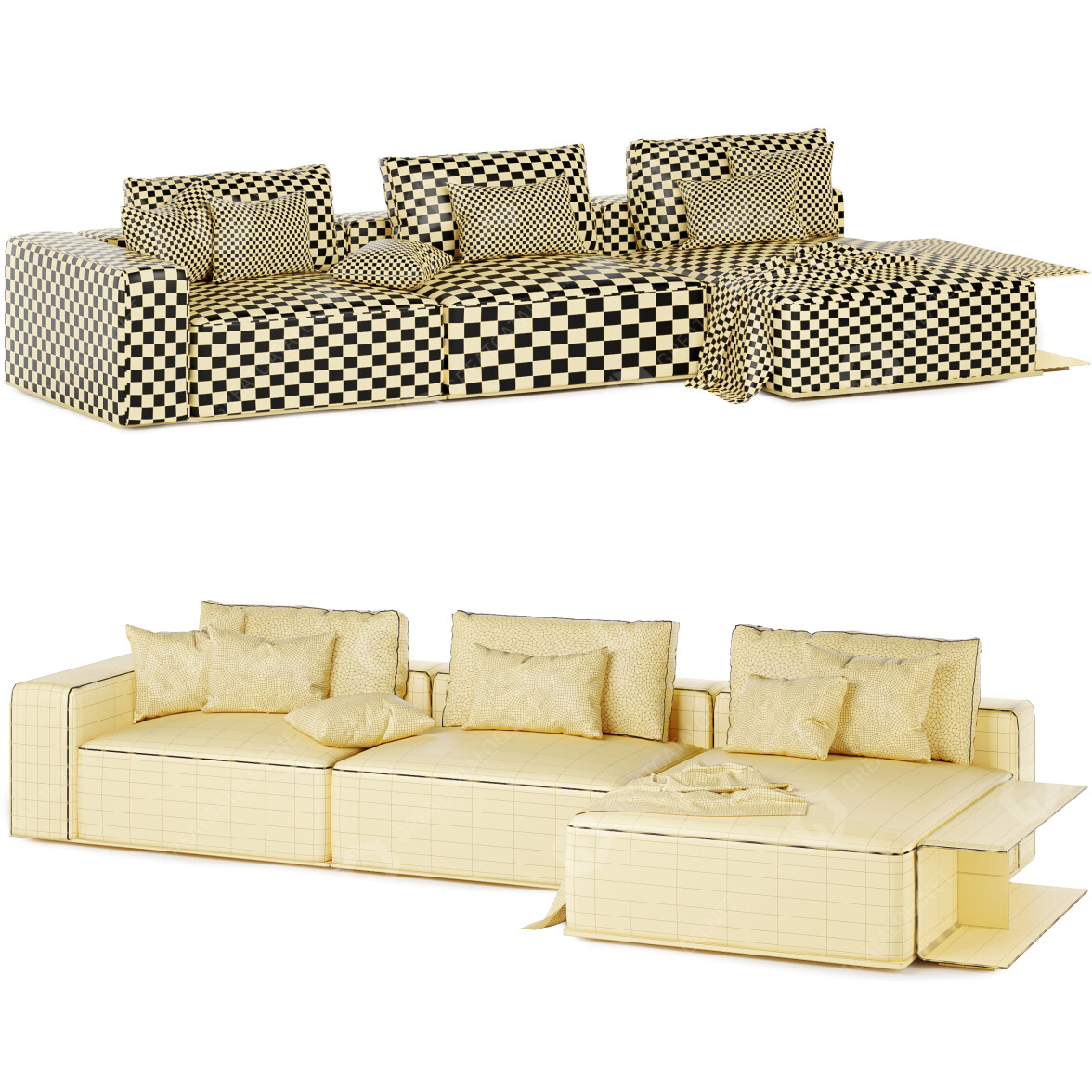 Sofá Poliform Westside Modular Modelo 3D - GreatCatalog 43912