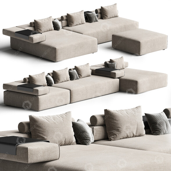 Sofa Wendelbo Cinder Block Combination 1-2 3D model - GreatCatalog 44229