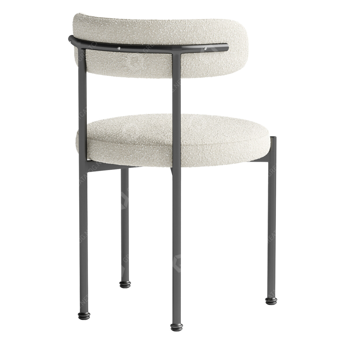 Chair CB2 Inesse Boucle Dining 3D model - GreatCatalog 44284