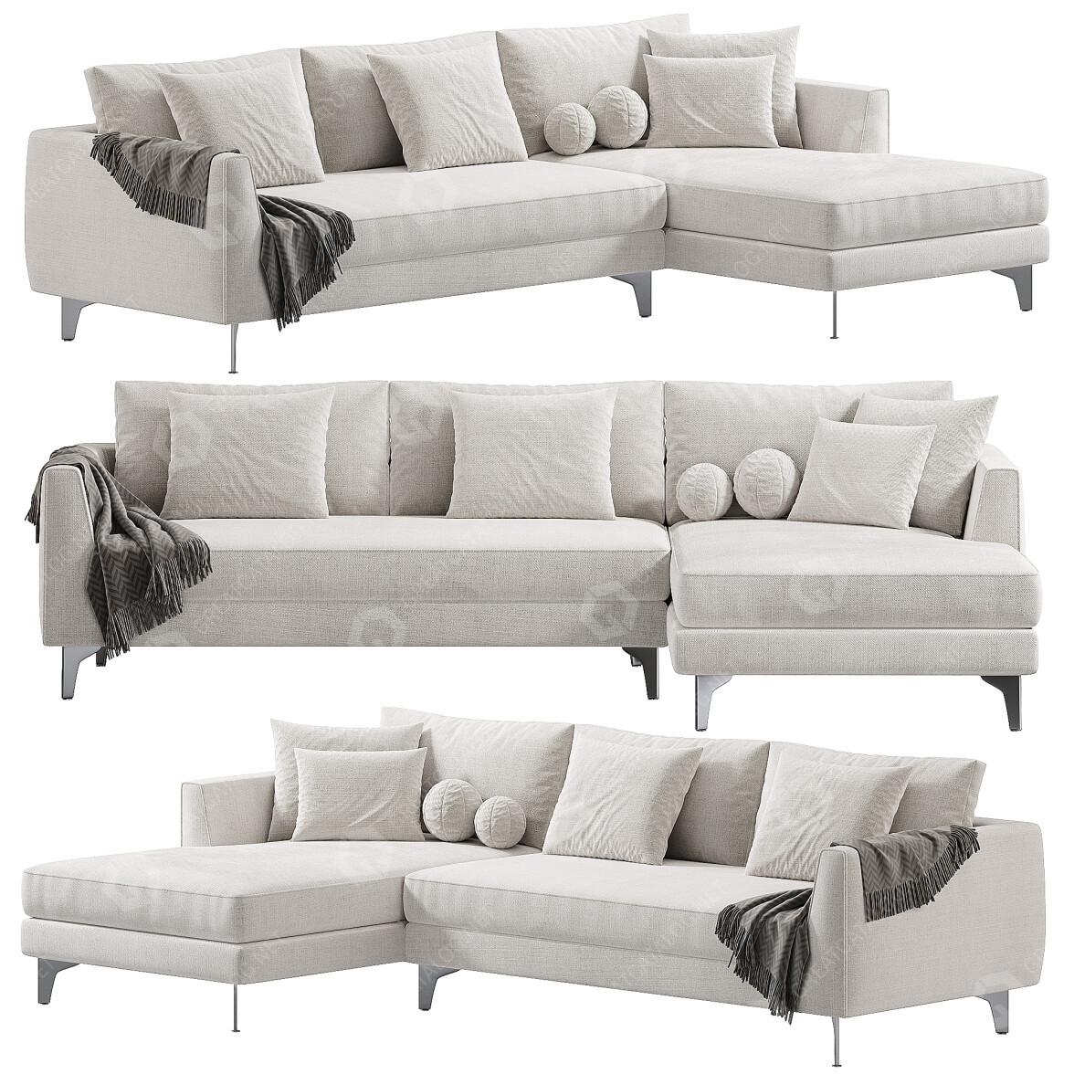 Sofa Meridiani Louis Up 3D model #44349 | GreatCatalog