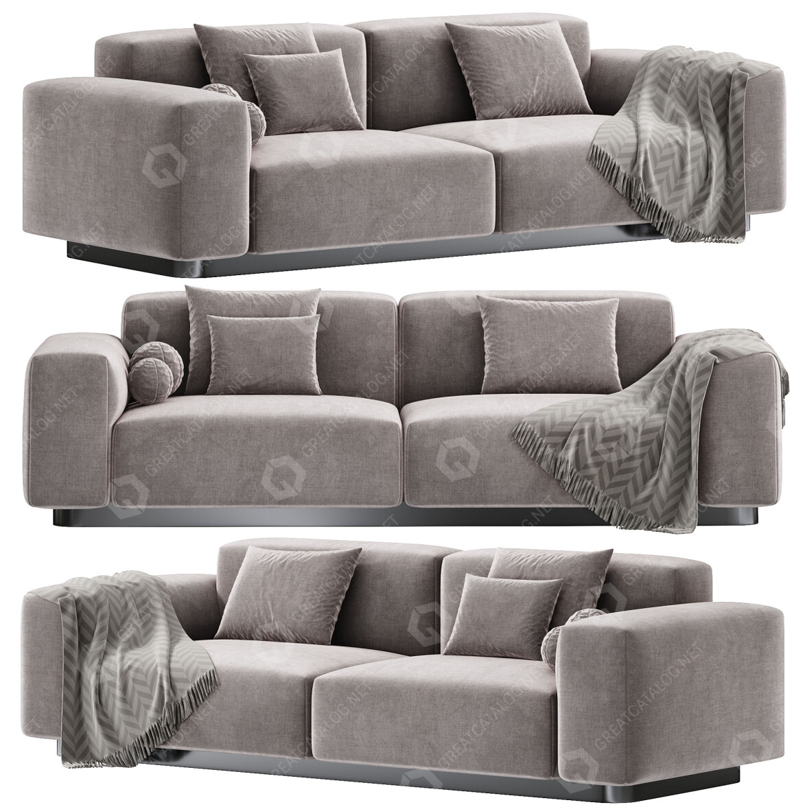 Sofa Vitra Soft Modular 3D model・Download 3D models