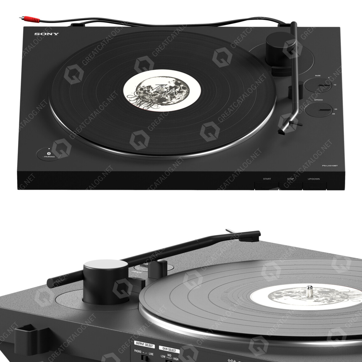 Turntable Sony PS-LX310BT Vinyl 3D model - GreatCatalog 44449