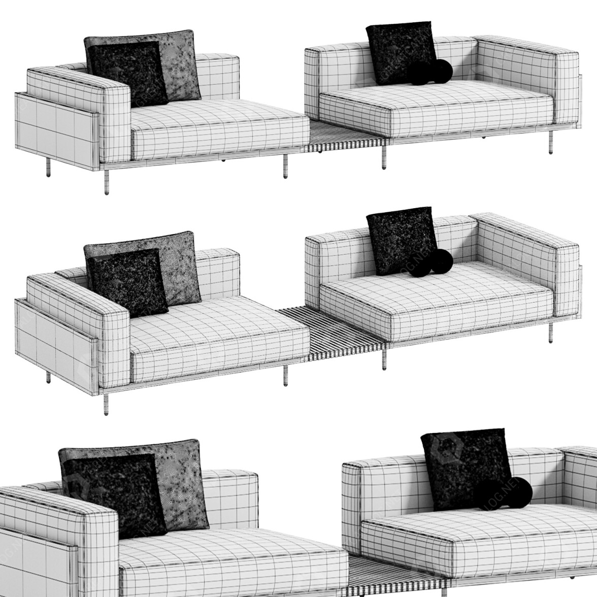 Sofa Minotti Brasilia 3D model - GreatCatalog 44588