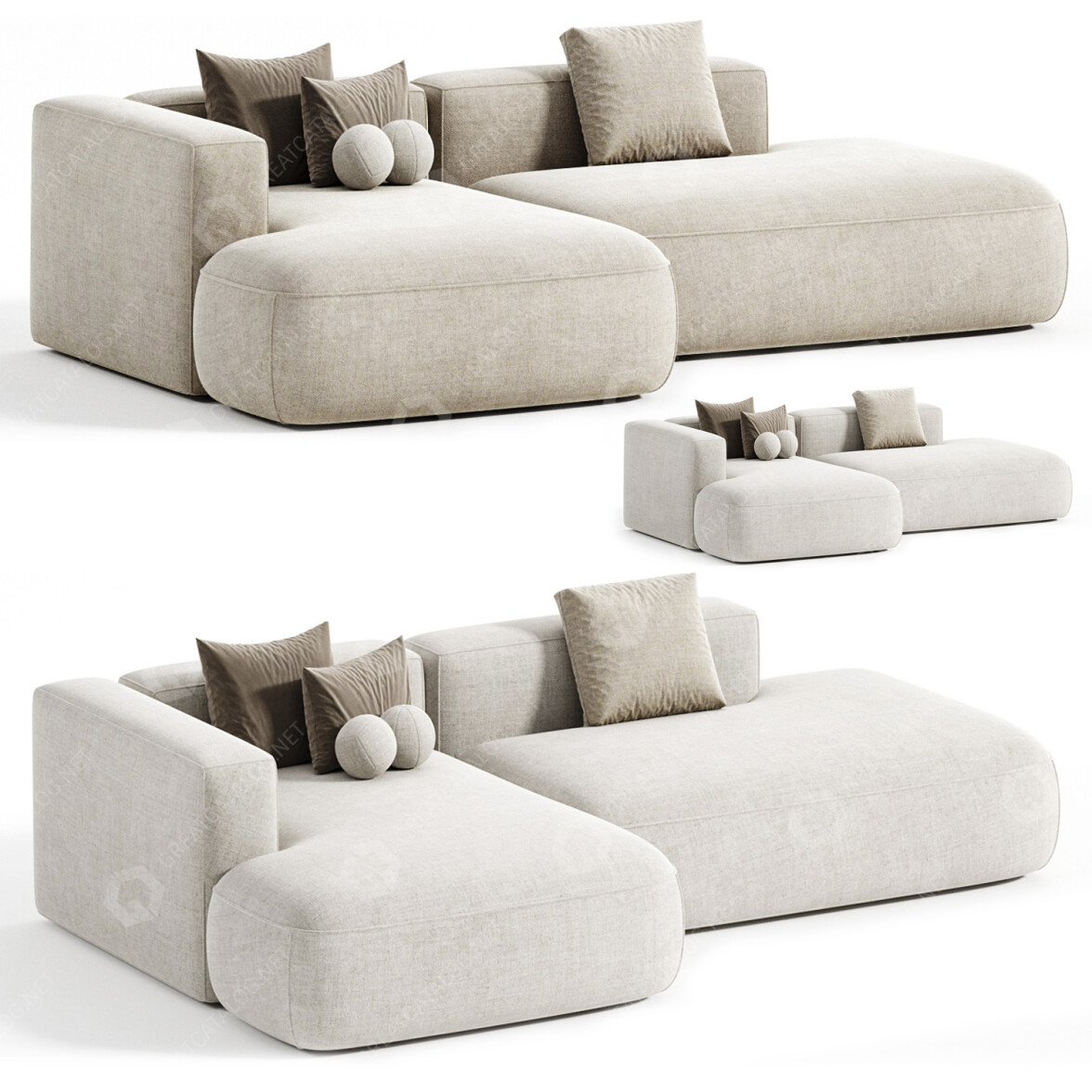 Sofa Roxen 3D model・Download 3D models・Great Catalog