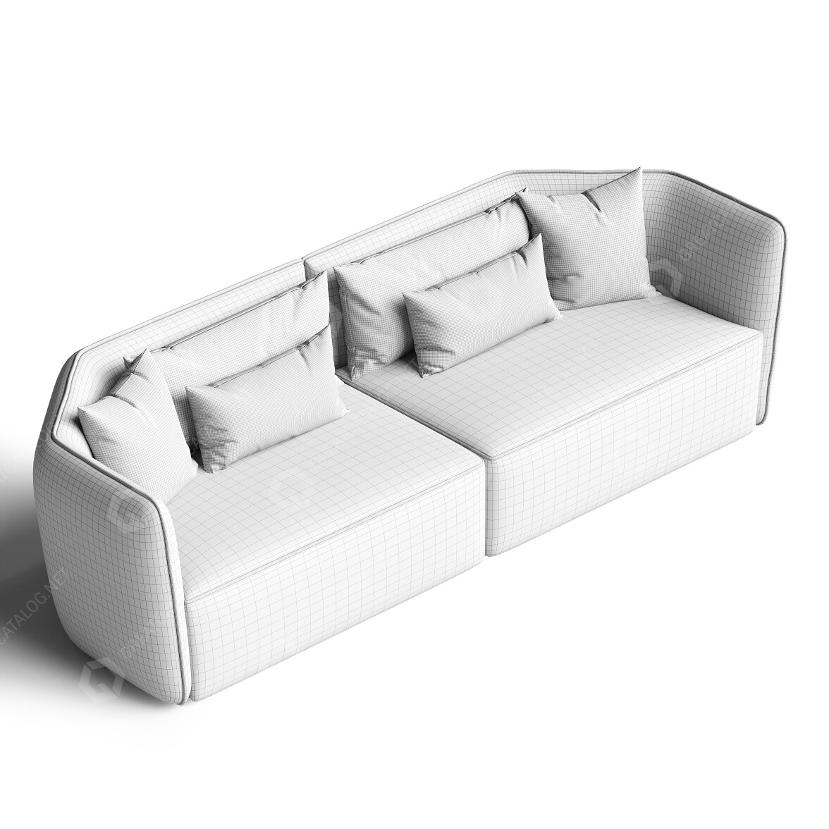 Sofa Moroso Chamfer 3D model - GreatCatalog 44624