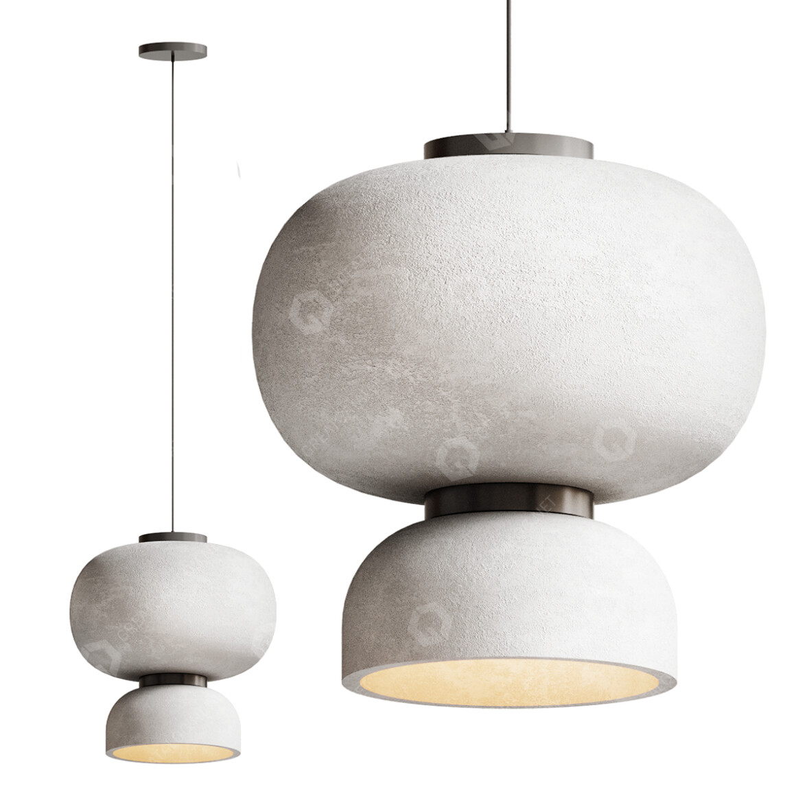 Pendant Lamp Japandi Lantern Shaped M 3D model - GreatCatalog 44681