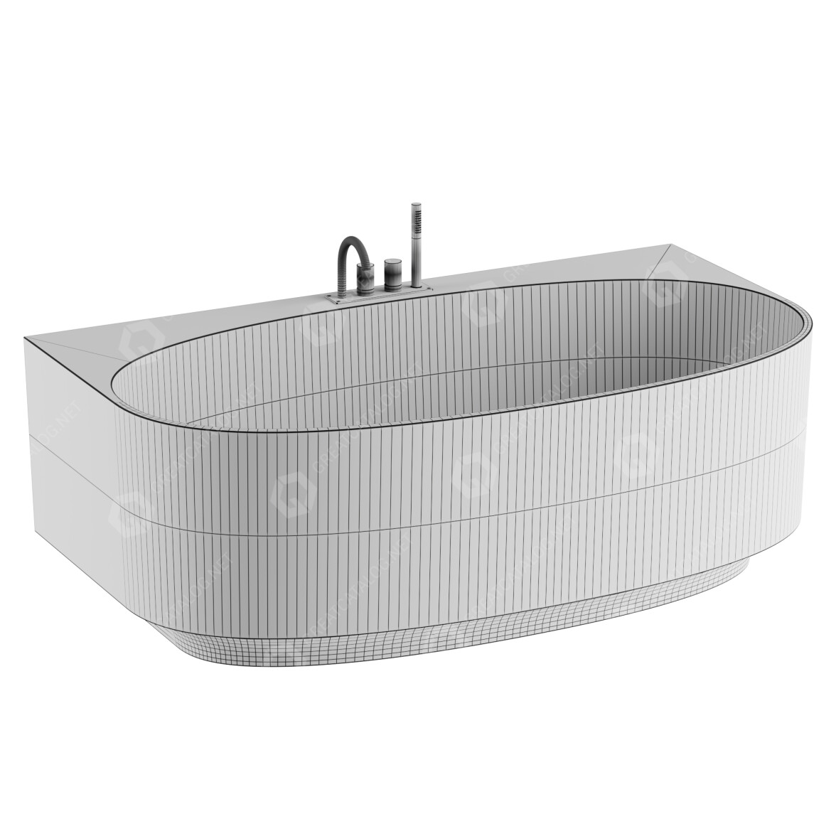 Bathtub Inbani Arc 160 3D model - GreatCatalog 44688
