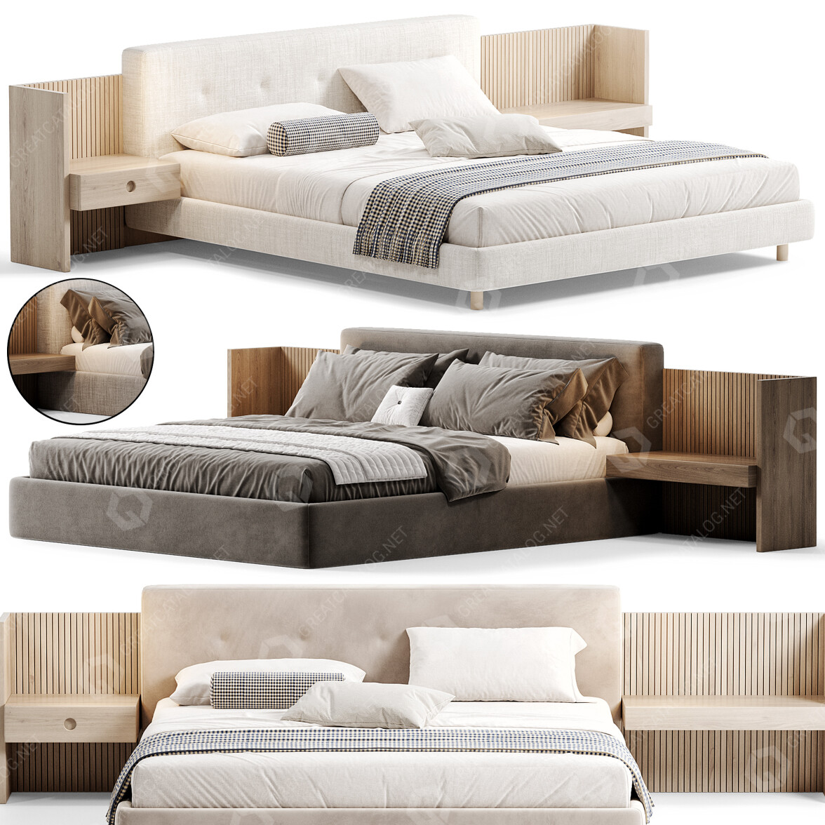 Bed Minotti Brasilia 3D model・Download 3D models