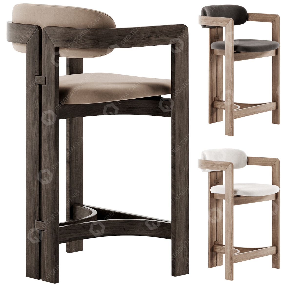 Bar Stool Gallotti&Radice 0419 3D model - GreatCatalog 44997