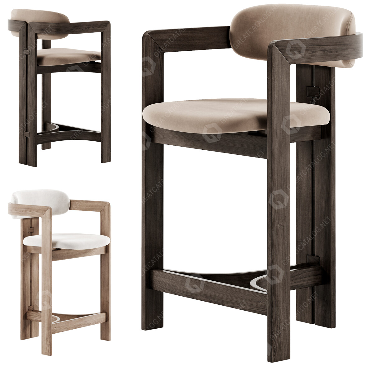Bar Stool Gallotti&Radice 0419 3D model - GreatCatalog 44997