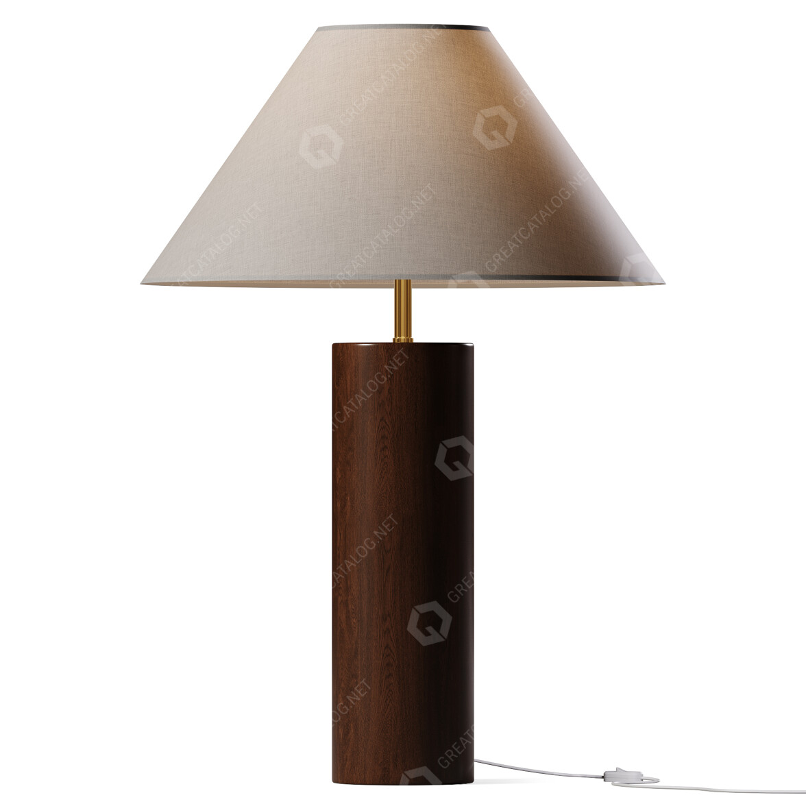 Table Lamp West Elm Modern Wood Column 3D model #45093 | GreatCatalog