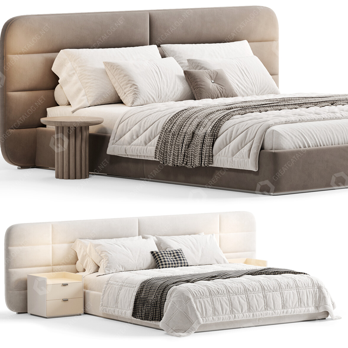 Beds and Bedside Tables Ulivi Salotti Master Let 3D model - GreatCatalog 45167