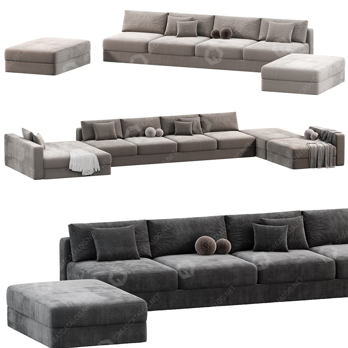 Sofa Meridiani Harold 3D model - GreatCatalog 45414