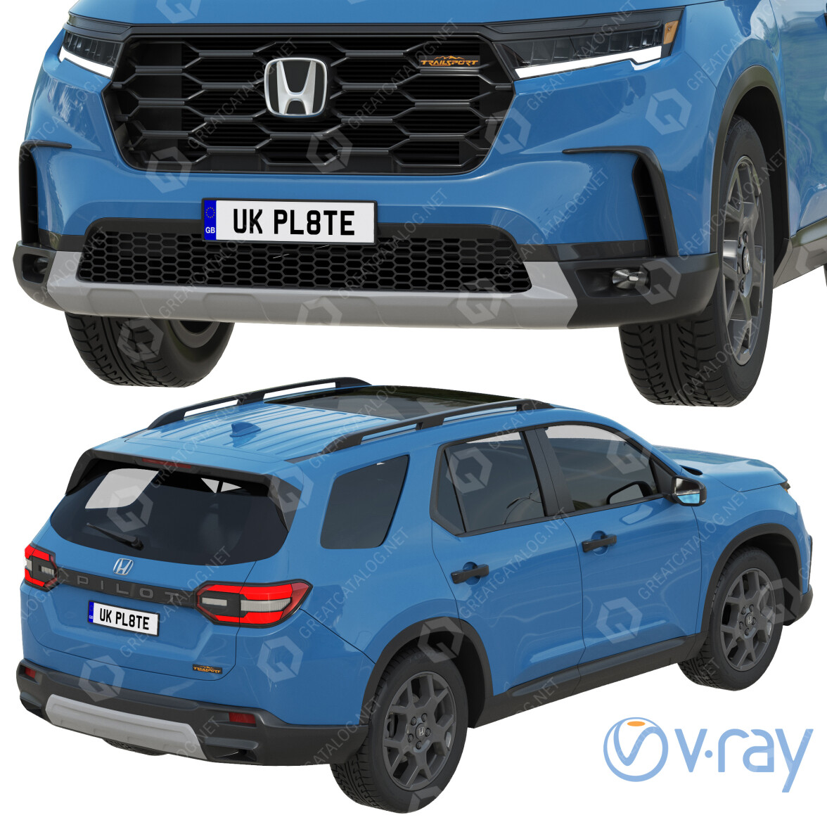 Car Honda Pilot 2023 3D model #45578 | GreatCatalog