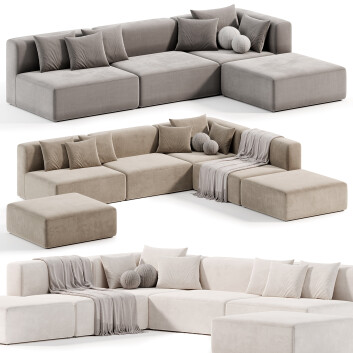 Modular and Sectional Sofas Crearte Collections 3D Models for Interior ...