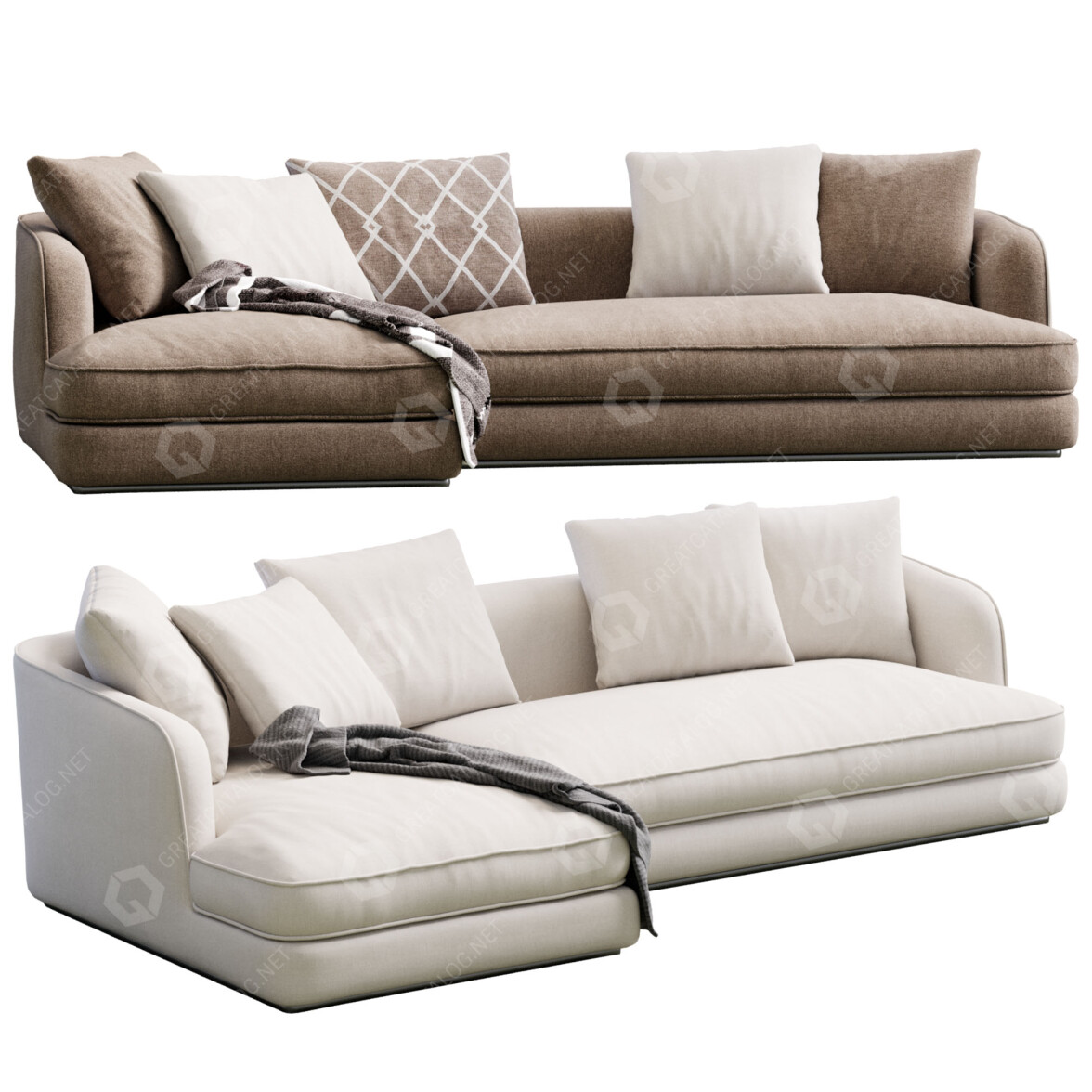 Sofa Flexform Barret 3D model - GreatCatalog 45851