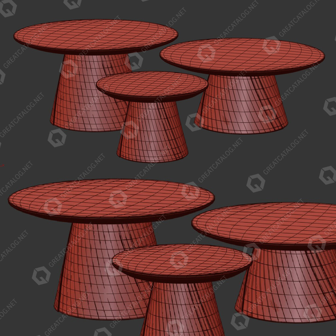 Coffee Tables Cattelan Italia Albert Keramik 3D model