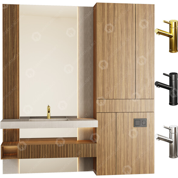 Bathroom Vigo Industries Furniture Set 08 3D model