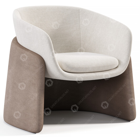 Armchair Davis Furniture Seba Lounge 3D model - GreatCatalog 46124